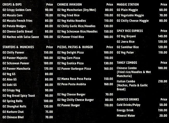O2 Coffee Lounge Menu, Menu for O2 Coffee Lounge, Sainikpuri ...