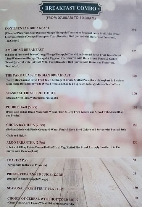 Menu of Masala Restaurant, Gopalpura, Jaipur