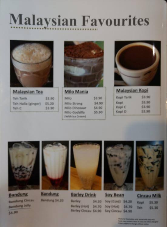 Menu at Nyonya House restaurant, Laverton, 1A Triholm Ave