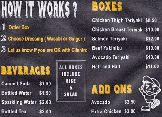 Teriyaki Boy Menu, Menu for Teriyaki Boy, Turtle Bay, New York City ...