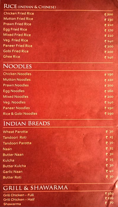 Menu of Bucket Biryani, Kammanahalli, Bangalore