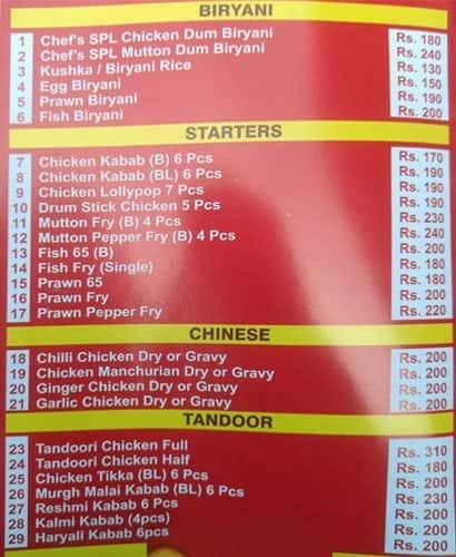 SS Bucket Biryani Menu, Menu untuk SS Bucket Biryani, Frazer Town ...