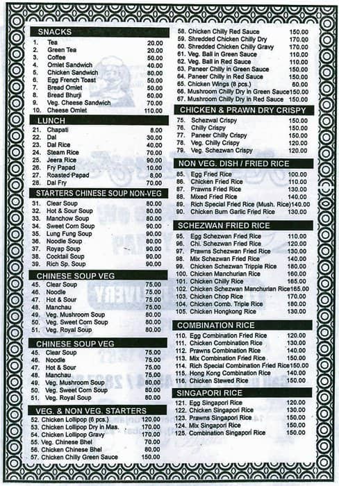 Rich Fast Food Menu, Menu for Rich Fast Food, Mahakali, Mumbai - Zomato