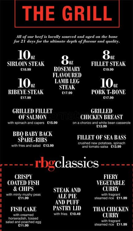 Menu at Mercure Birmingham West Hotel restaurant, West Bromwich