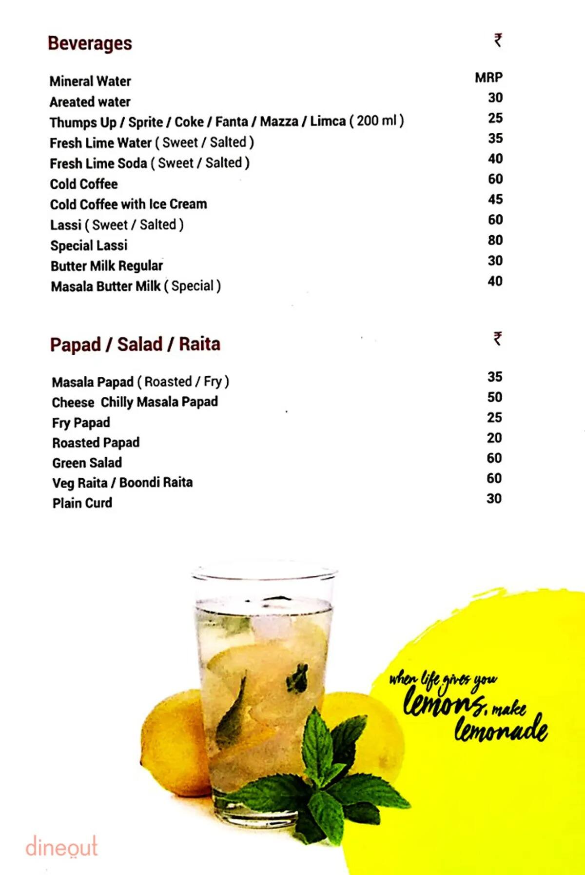 Menu at Ahmedabad-15, Ahmedabad, Vastrapur