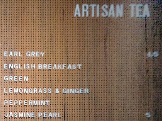 Menu at Dukes Coffee Roasters cafe, Melbourne, 247 Flinders Ln