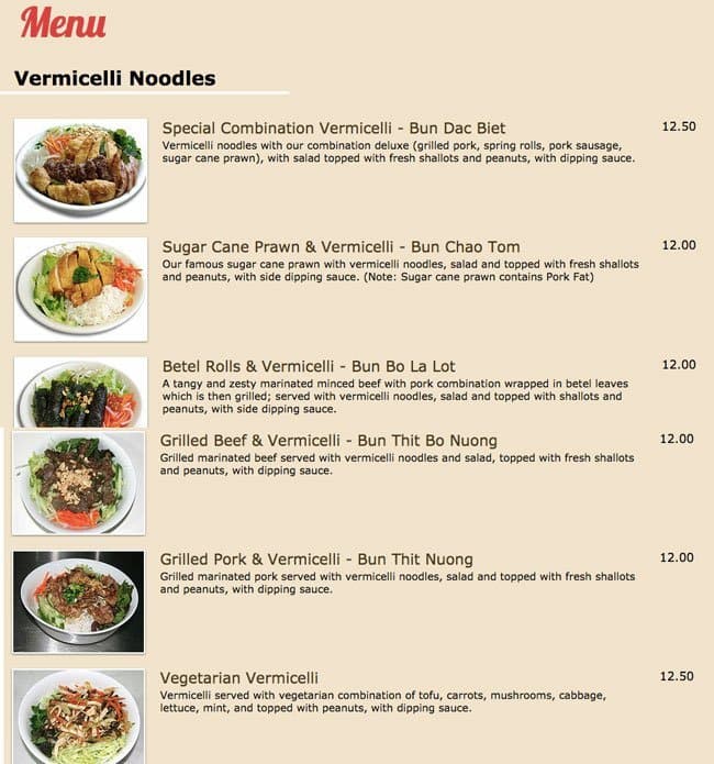 Viet Bowl Menu, Menu for Viet Bowl, CBD, Sydney - Urbanspoon/Zomato