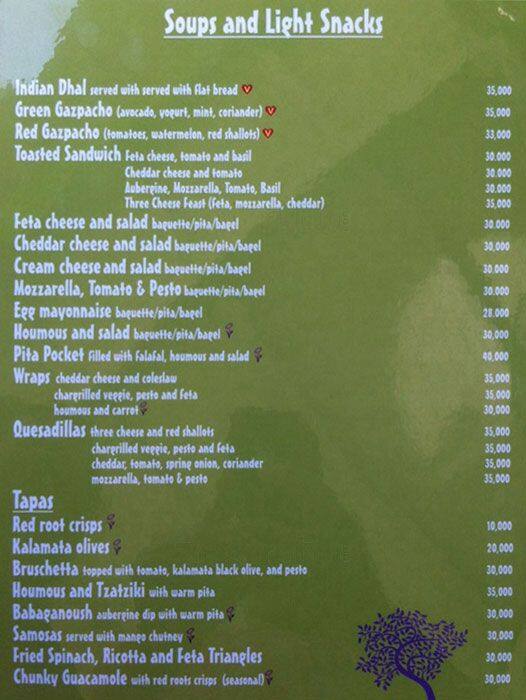 Carta de Akar Cafe, Buleleng