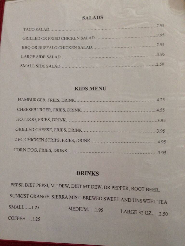 Menu at Route 67 Ice Cream & Diner restaurant, Worthington