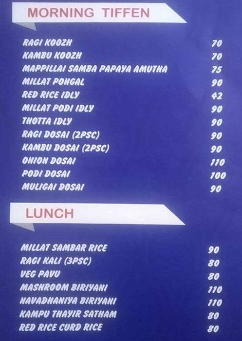 Menu at Dhaniya Soru, Chennai, 20