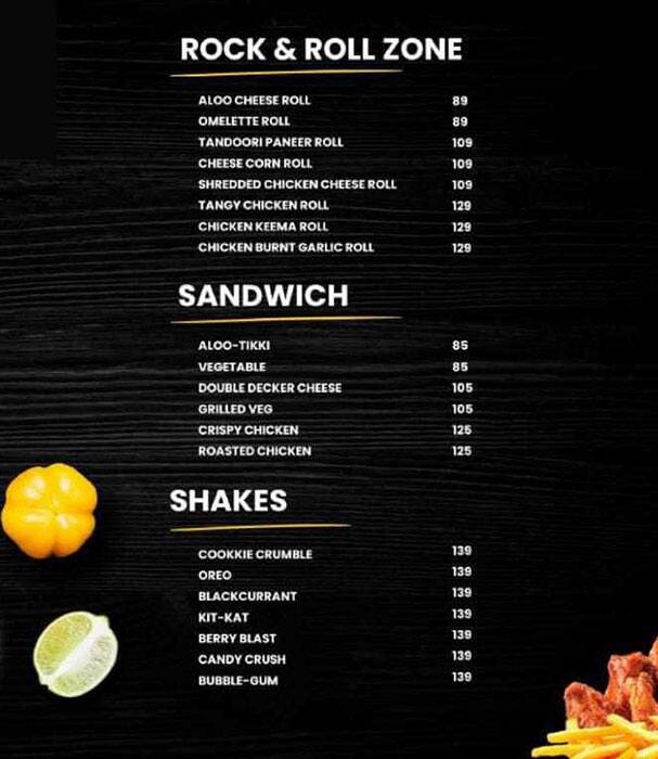 Menu of The Street Snacks, Dahisar East, Mumbai