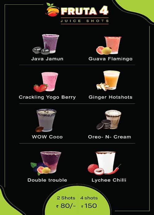 Menu of Fruta 4, Fort, Mumbai