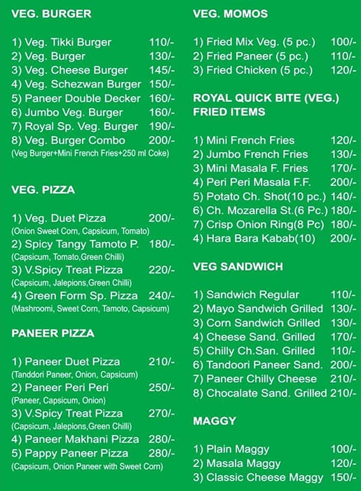 Menu of RK Cafe Delight, Dhankawadi, Pune