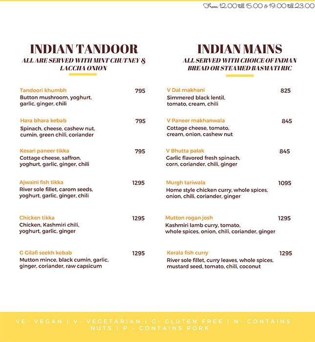 Menu at Aangan Reloaded - Hyatt Regency Delhi, New Delhi, Hyatt Regency ...