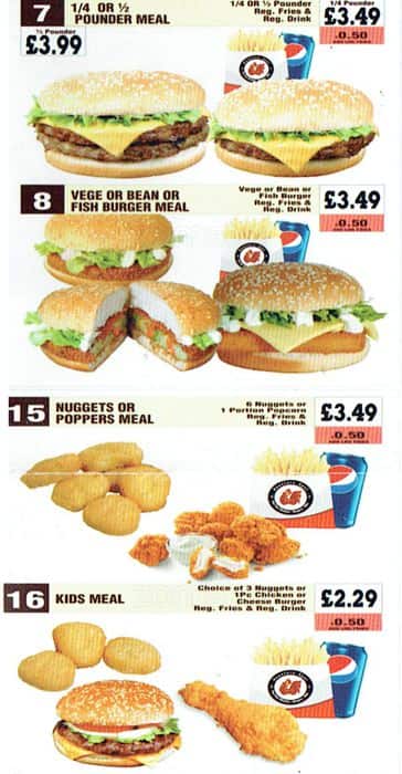 Menu at Roosters Spot restaurant, London, 926 Brighton Rd