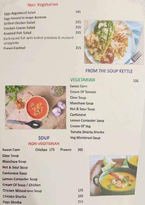 Menu at Cassia, Hyderabad, Lakdikapul