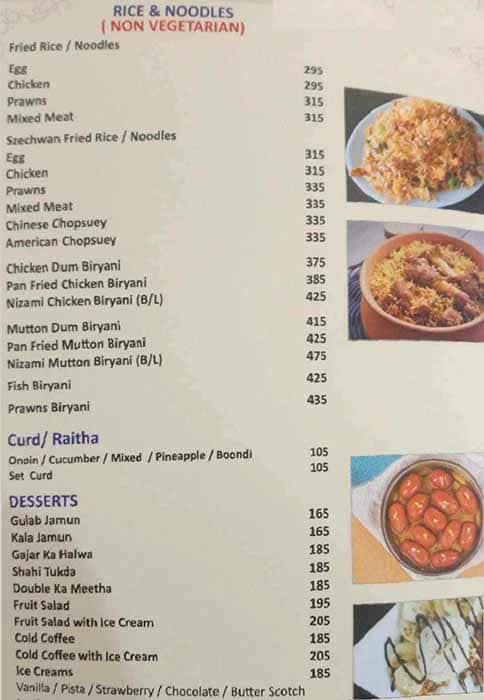 Menu at Cassia-ALL DAY DINING, Hyderabad, Metro Station