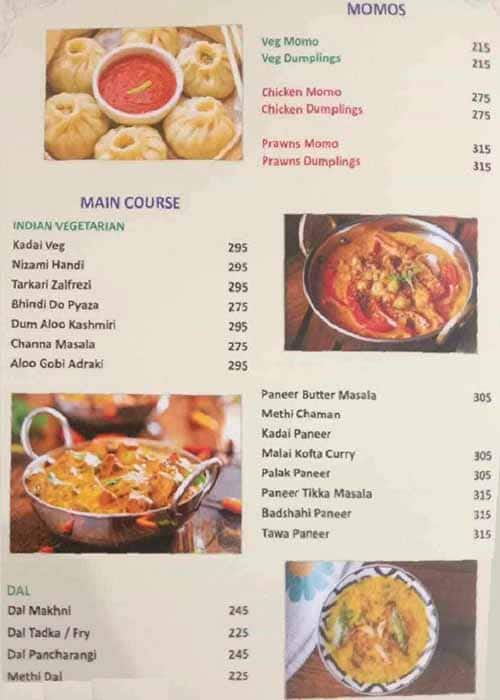 Menu at Cassia-ALL DAY DINING, Hyderabad, Metro Station