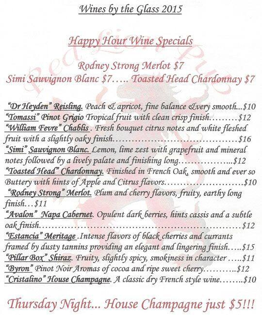 Menu at Red Lion British Pub, Houston