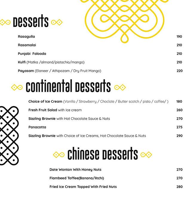 Menu at MADHARAS - Global Veg Kitchen, Chennai