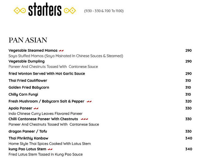 Menu at MADHARAS - Global Veg Kitchen, Chennai