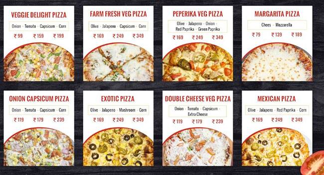 Menu of Metro Pizza, C G Road, Ahmedabad