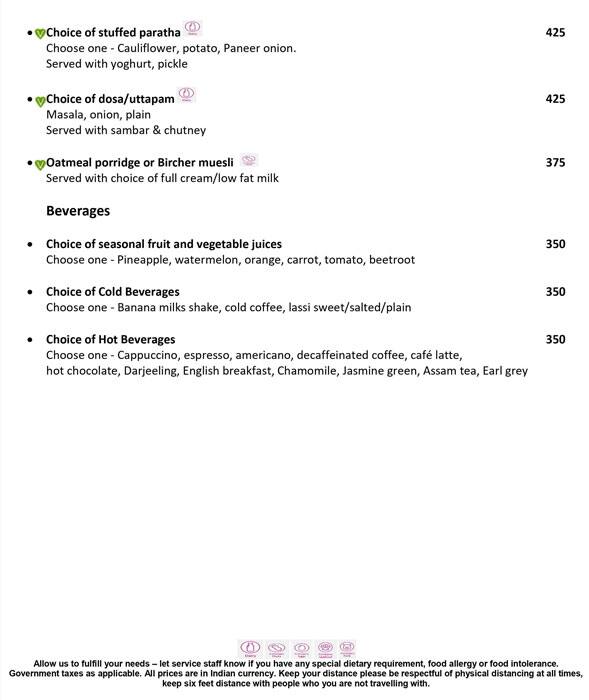 Menu at Crowne Plaza Gurgaon, an IHG Hotel, Gurugram Rural