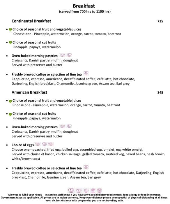 Menu at Crowne Plaza Gurgaon, an IHG Hotel, Gurugram Rural