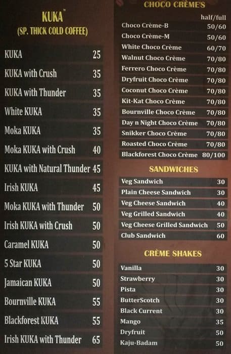 Cafe Creme Menu, Menu for Cafe Creme, Pimpri, Pune - Zomato