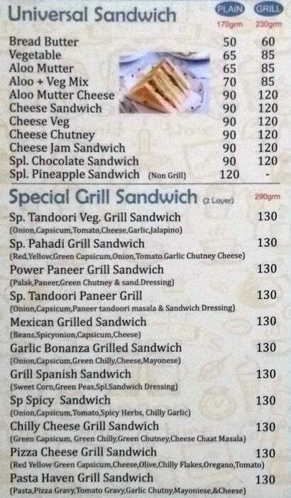 Menu at Smoke cafe & Shambhu's coffee bar, Ahmedabad, Sardar Patel Ring Rd