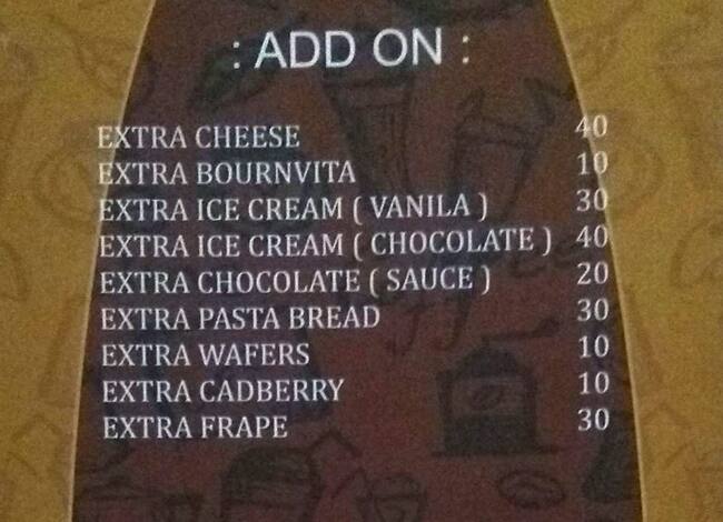 Menu at Smoke cafe & Shambhu's coffee bar, Ahmedabad, Sardar Patel Ring Rd