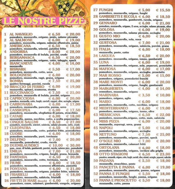 Menu at MAESTRO ISTANBUL restaurant, Buccinasco