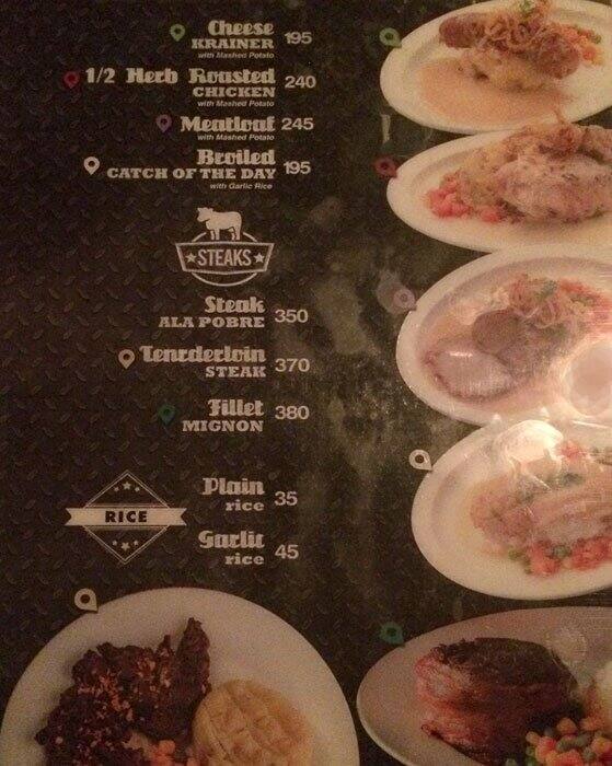 Menu at Cafe Racer, Mandaue City