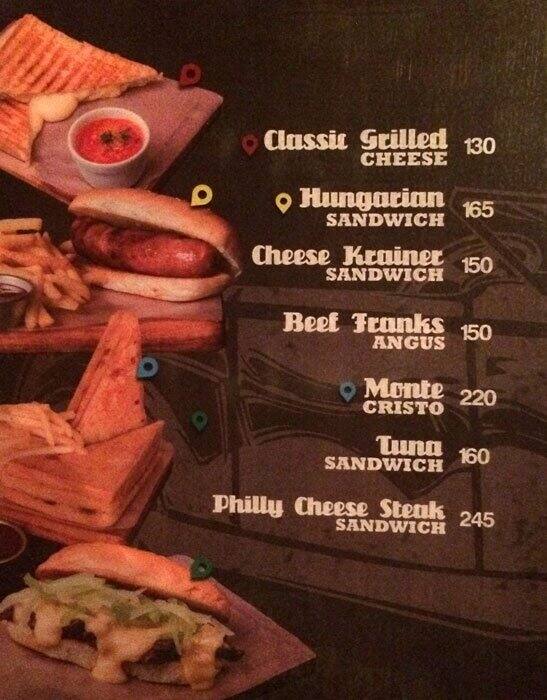 Menu at Cafe Racer, Mandaue City