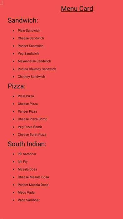 Menu of Waffle O1, Nalasopara, Mumbai