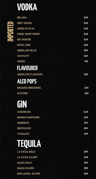 Menu at Rasam, Kolkata, Salt Lake