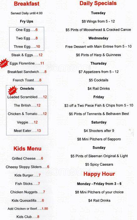 The Mill Tavern Menu, Menu for The Mill Tavern, Manotick, Ottawa ...