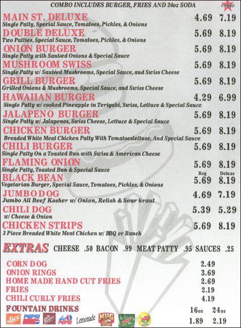 Menu at Main St Dairy Freeze restaurant, Sumner