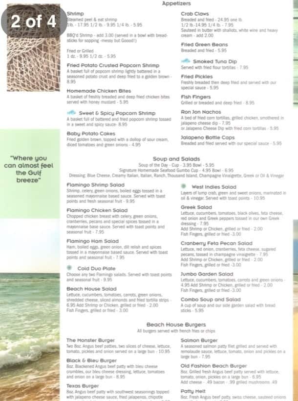 Menu at Jan's Beach House Grill desserts, Montgomery