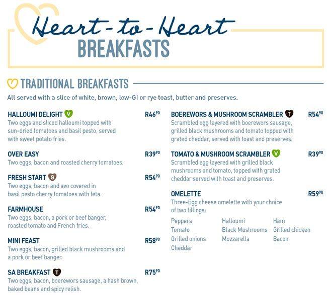 Menu at NetCafé cafe, Johannesburg, Mipark West Wing Hospital