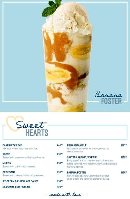 Menu at NetCafé cafe, Johannesburg, Mipark West Wing Hospital