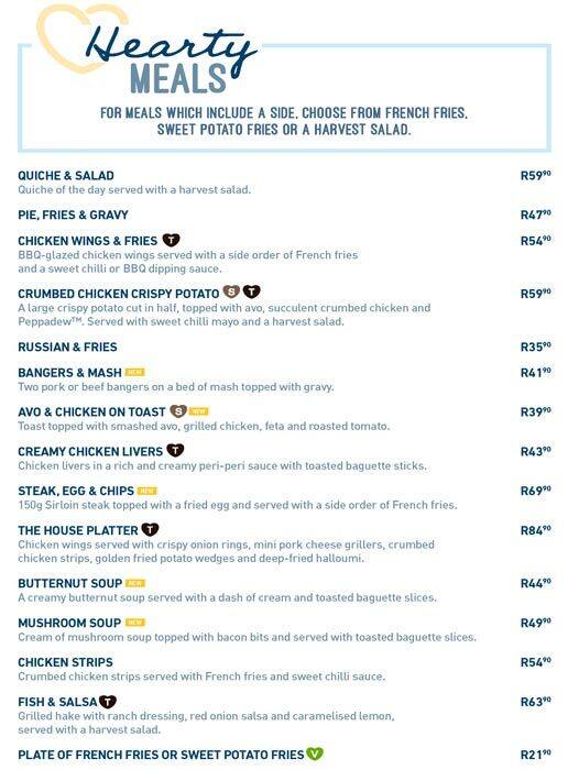 Menu at NetCafé cafe, Johannesburg, Mipark West Wing Hospital