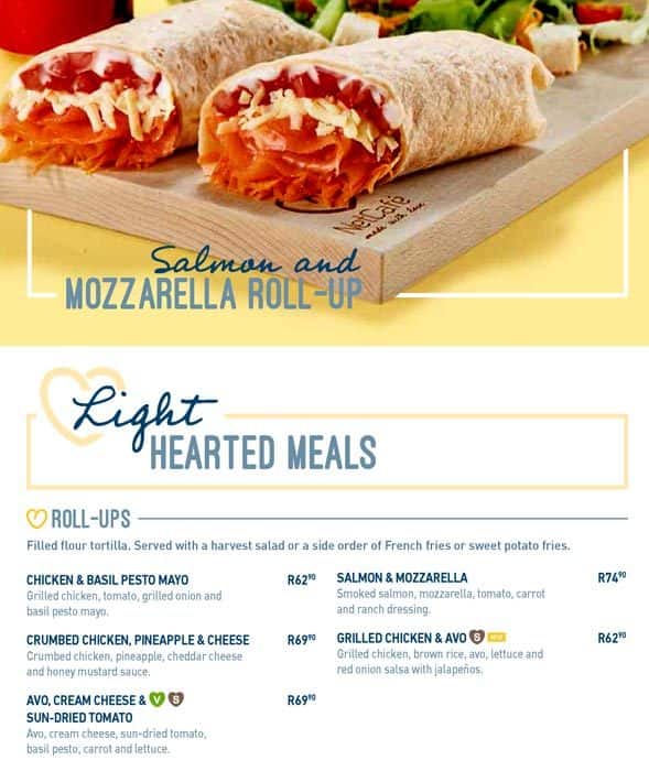 Menu at NetCafé cafe, Johannesburg, Mipark West Wing Hospital