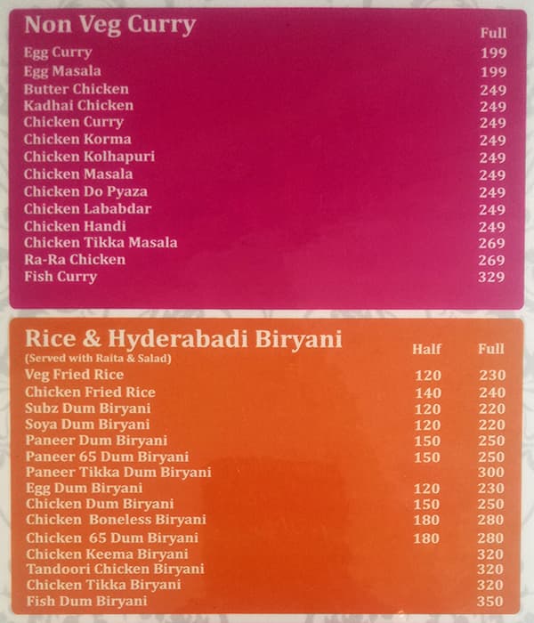 Menu at Biryani Art, Pune, Shop 8