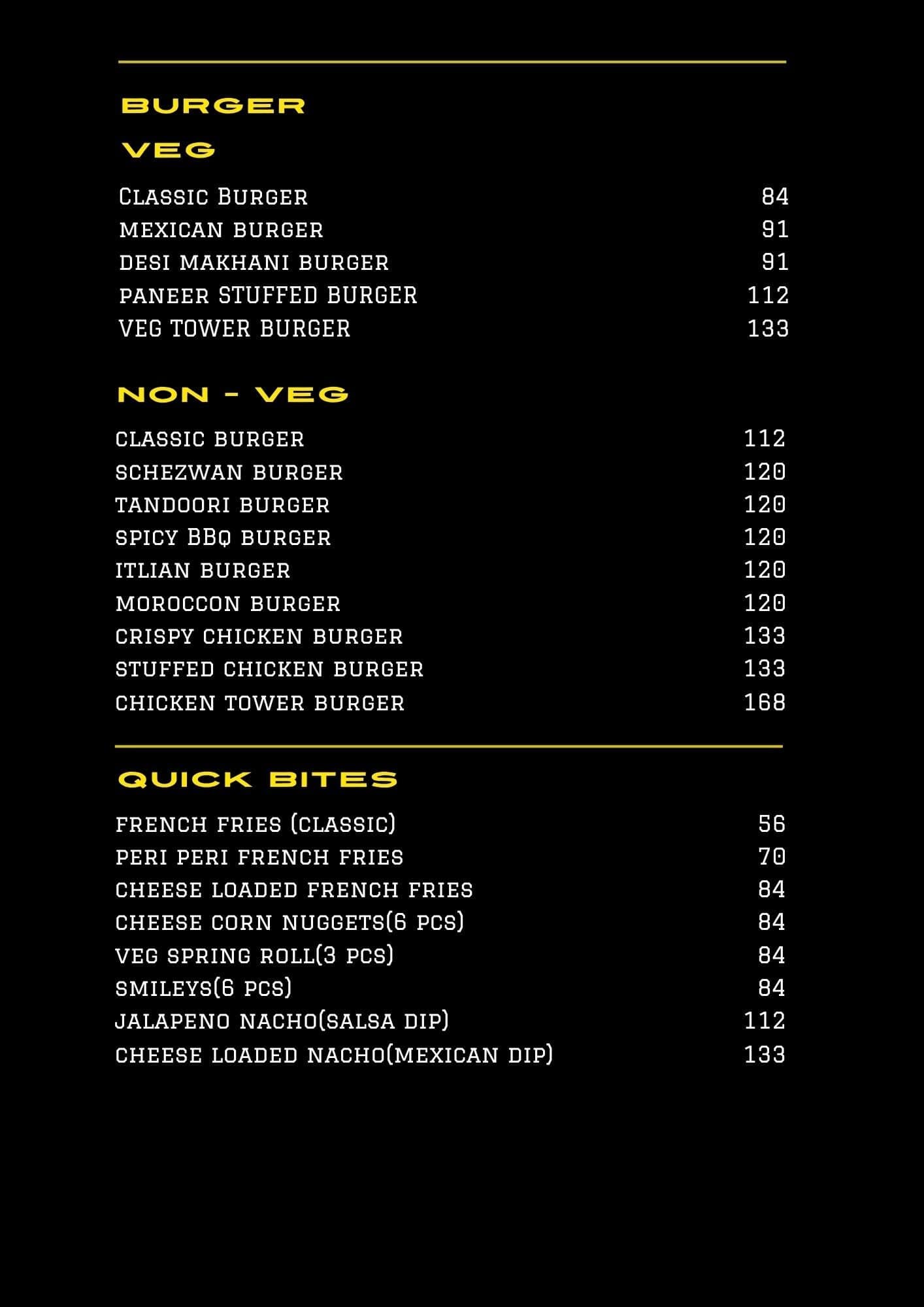 Menu of Urban Taste, Maduravoyal, Chennai