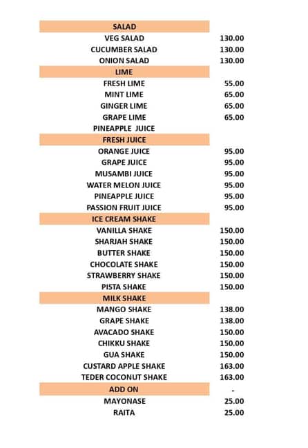 Menu at Alankar Hot Grill restaurant, Thrissur