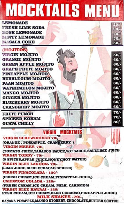 Menu of Mocktails & More, Dadar West, Mumbai