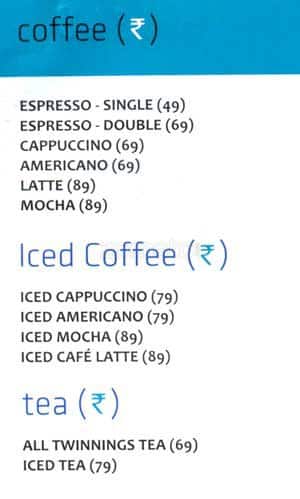 Menu at Ci Gusta, Mumbai, Waterfield Road