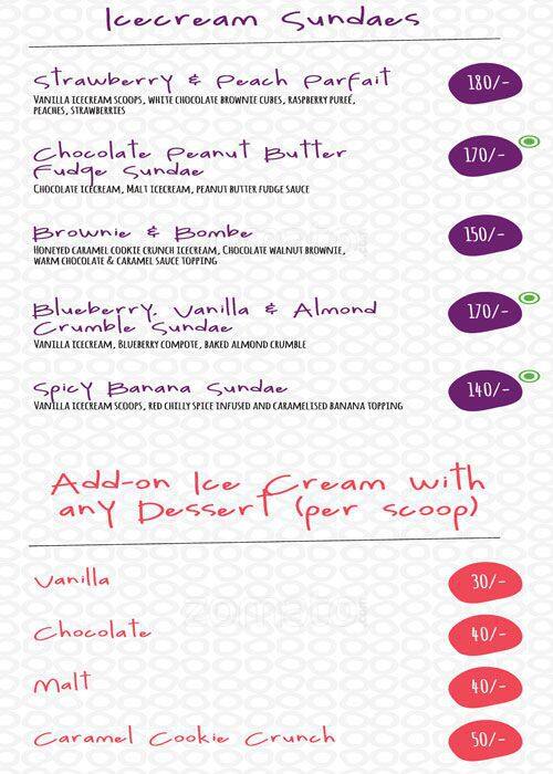 Menu at Berry'd Alive, Bengaluru, Second Floor