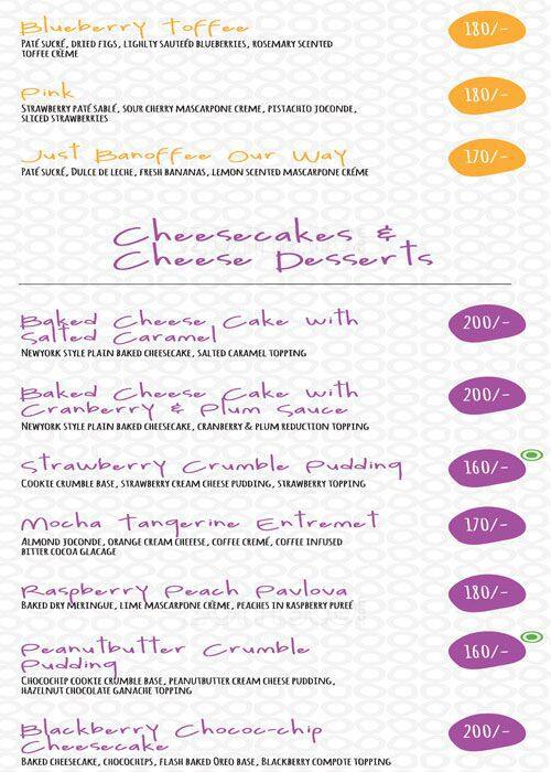 Menu at Berry'd Alive, Bengaluru, Second Floor